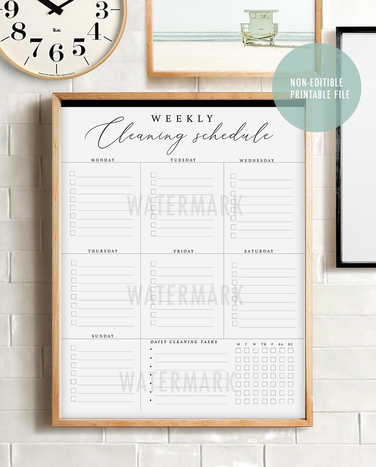 Weekly Cleaning Checklist: Printable Planner (digital Download) - Etsy