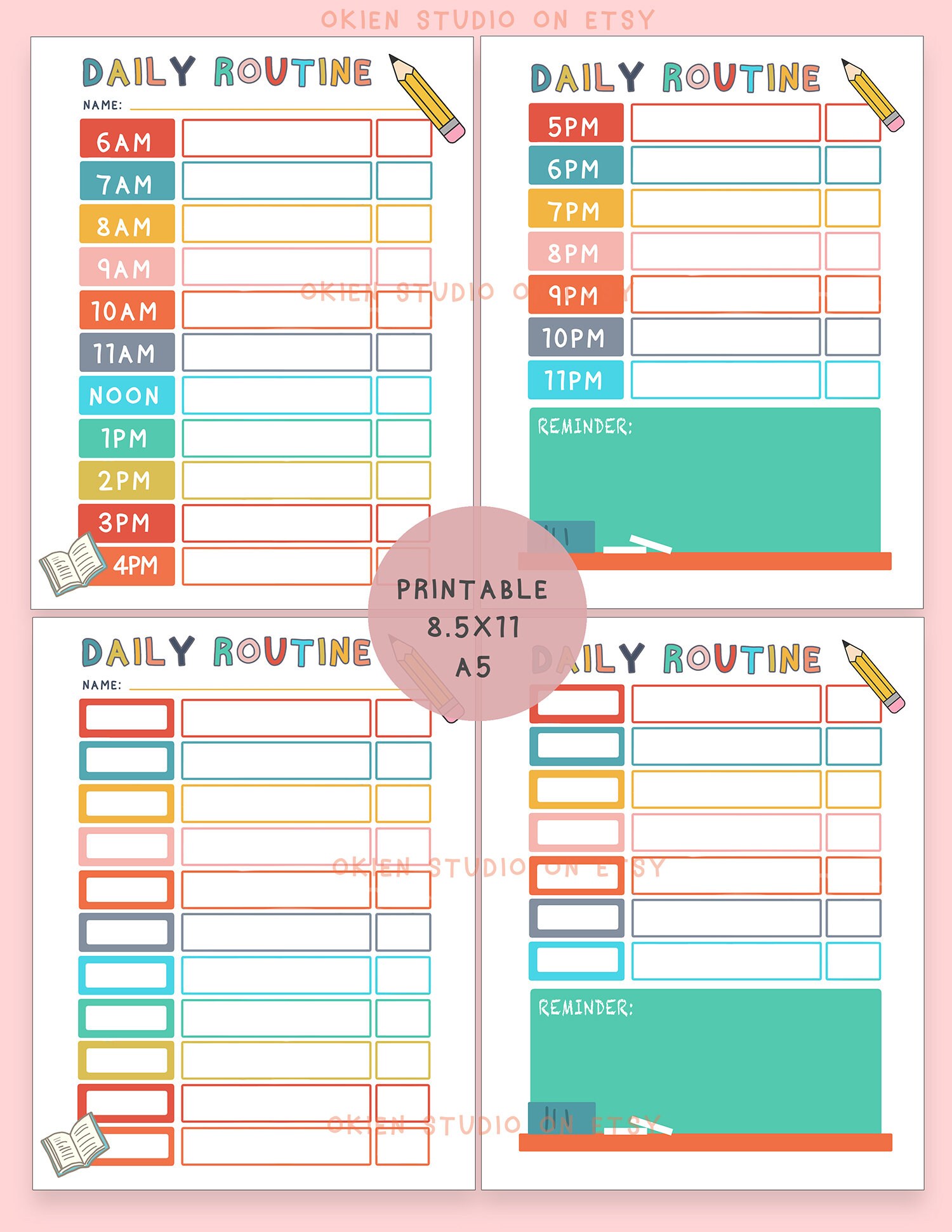 Daily Schedule for Kids Routine Chart for Kids Daily - Etsy Australia