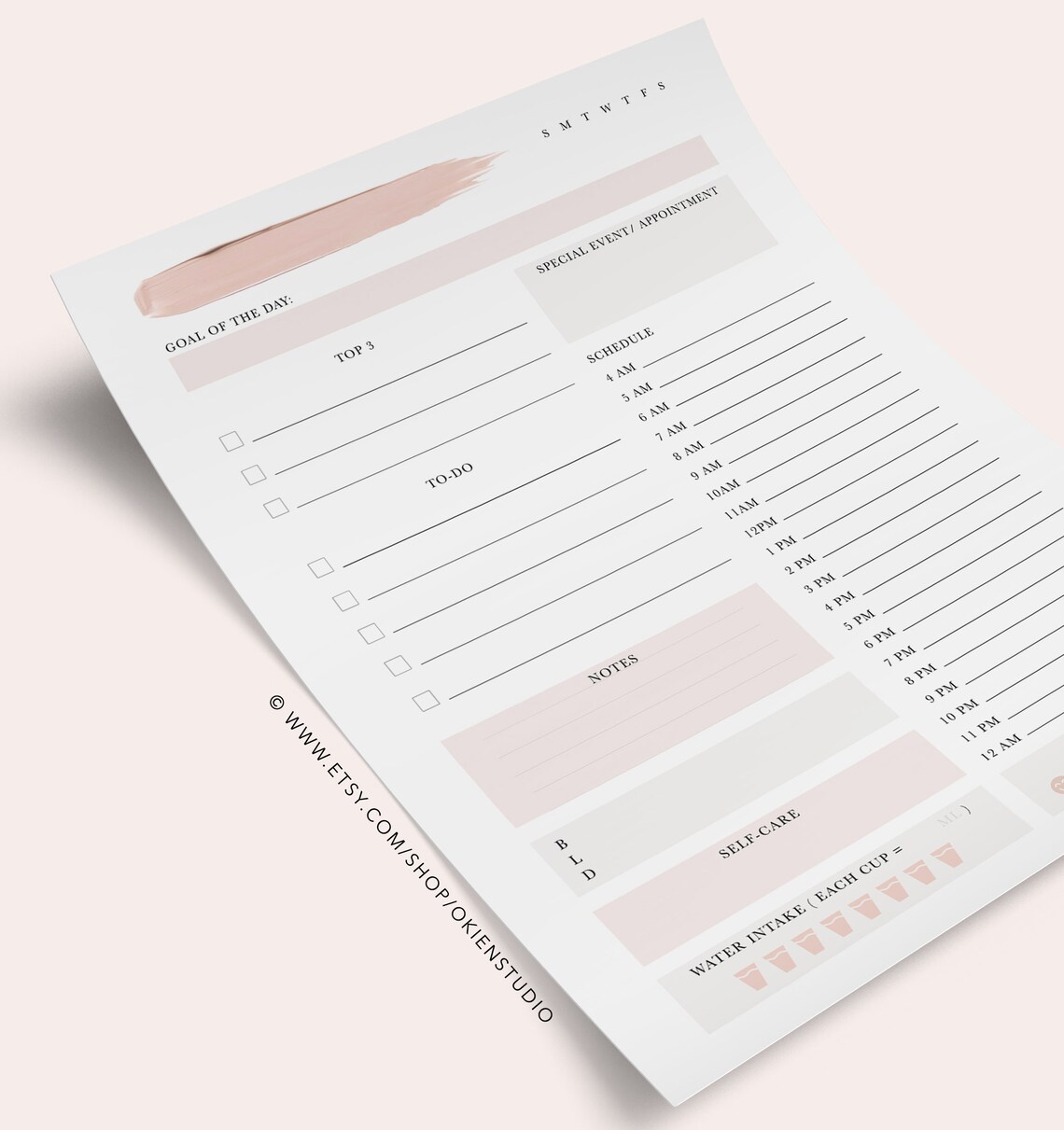 Day Plan Printable Daily Planner 365 Daily Plan Productive - Etsy