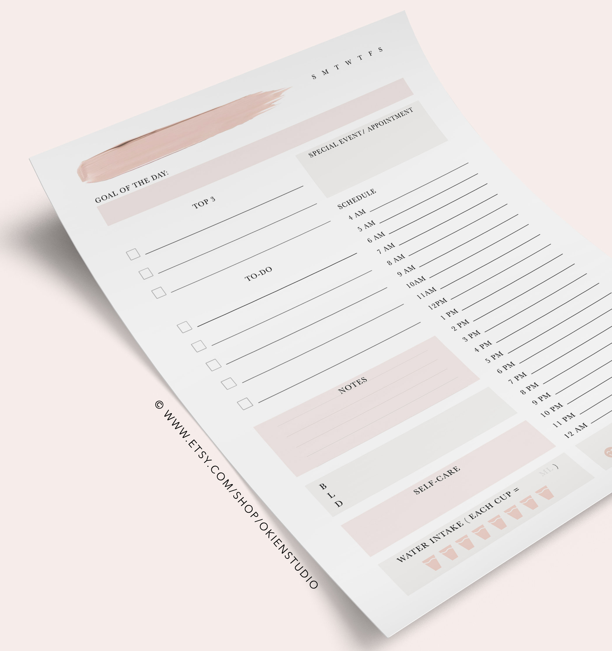 day-plan-printable-daily-planner-365-daily-plan-productive-etsy