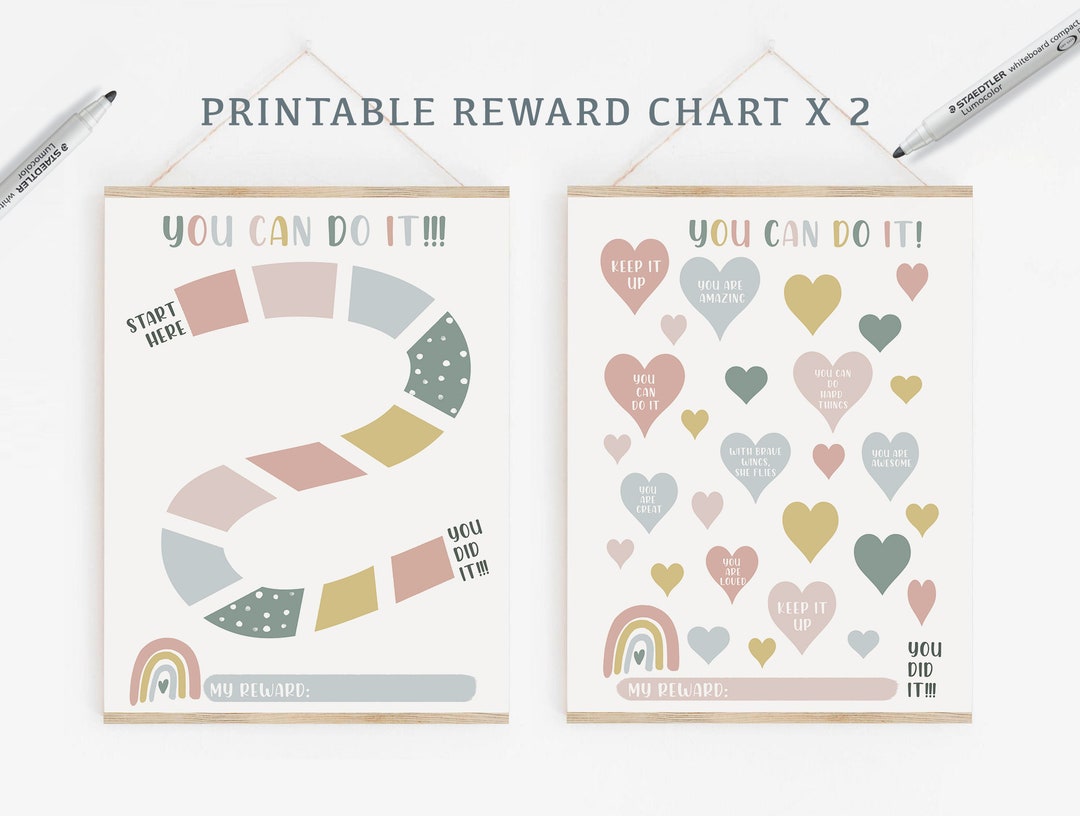 Boho Reward Chart, Printable Behavior Chart, Girl's Sticker Chart ...