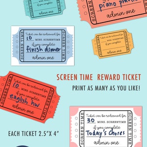 32 Colors, Screen Time Reward System, Printable Chores Card, Earn ...