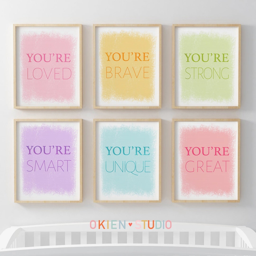 Girl Power Sign Wall Art Positive Affirmations for Teen Girls Room ...