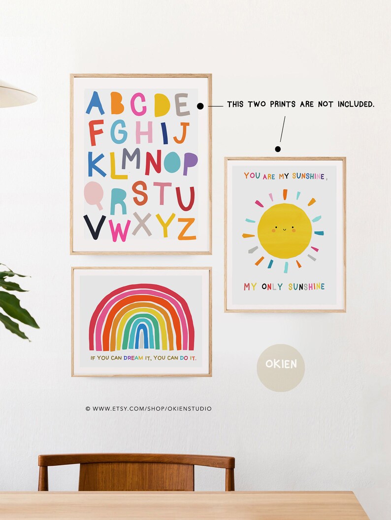 Rainbow Art Print Rainbow Printables Rainbow Print Girls | Etsy