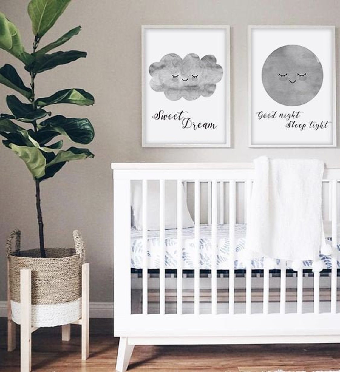 Goodnight Moon Print Goodnight Sleep Tight Sign Nursery - Etsy