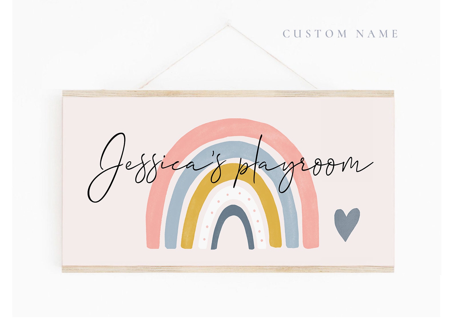 Custom Name Sign Nursery Rainbow Name Sign Long Name Sign - Etsy