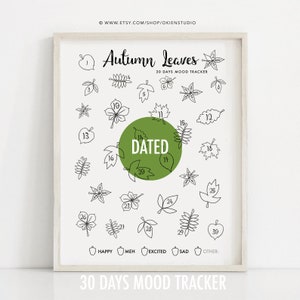 Autumn Leaves Mood Tracker Printable (digital Download) - Etsy