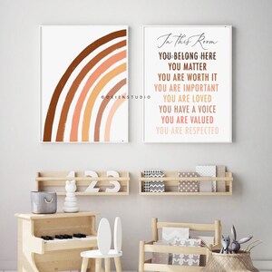 In This Room Sign, Diversity Rainbow Poster, Diversity Classroom ...