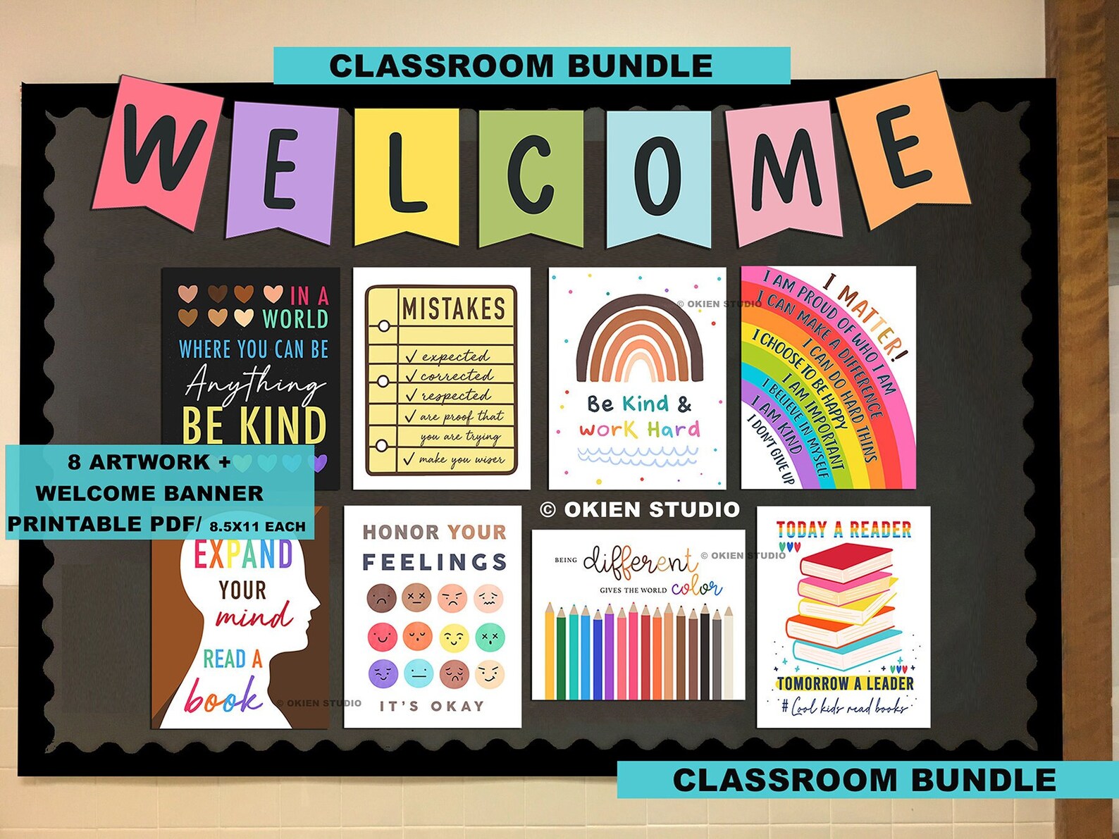 Inclusive Classroom Decor Bundle: Welcome Sign, Positive Affirmations ...