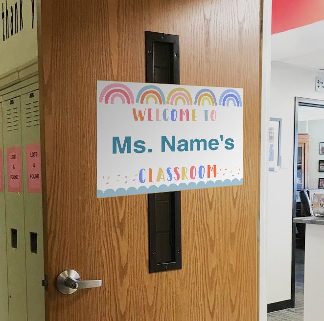 Editable Teacher Sign Teacher Door Sign Classroom Door Sign - Etsy