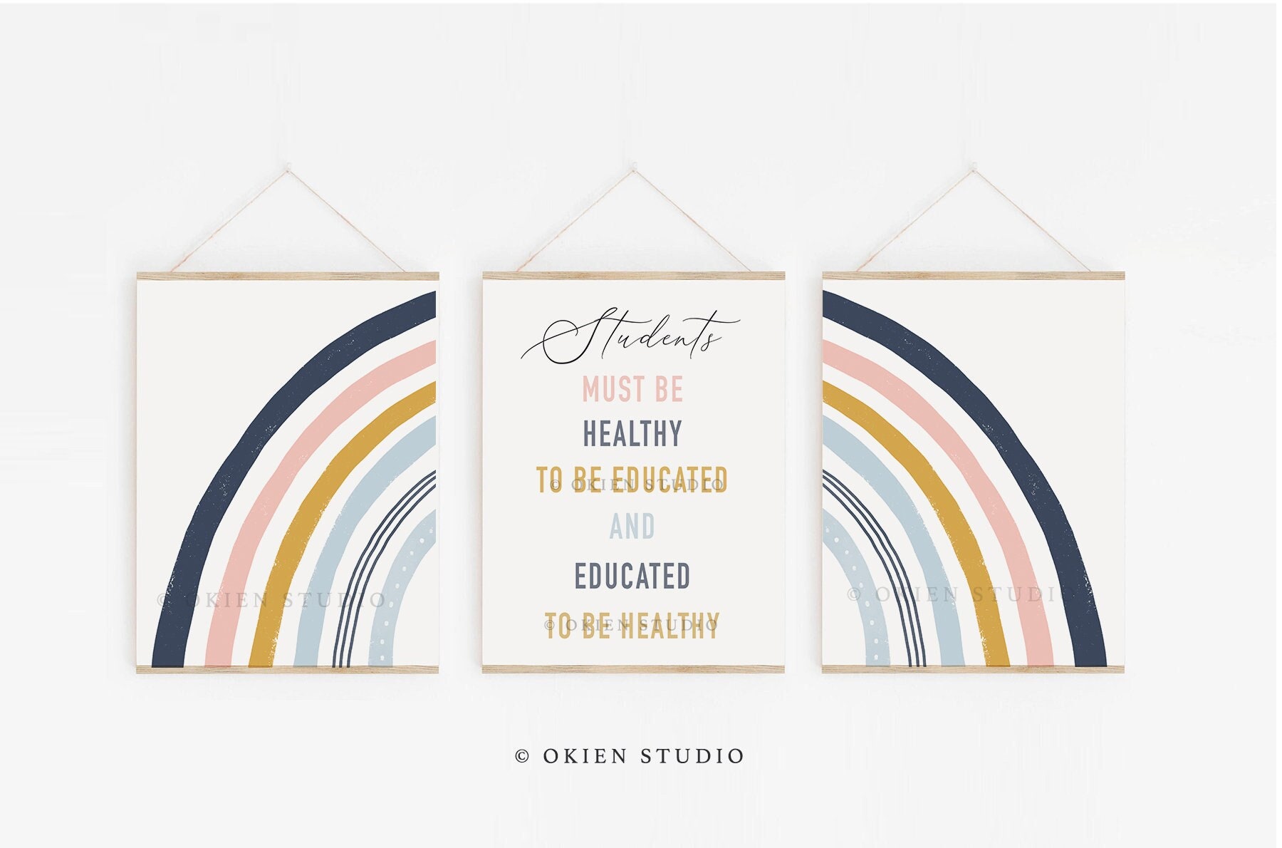 Students Must Be Healthy to Be Educated and Educated to Be | Etsy