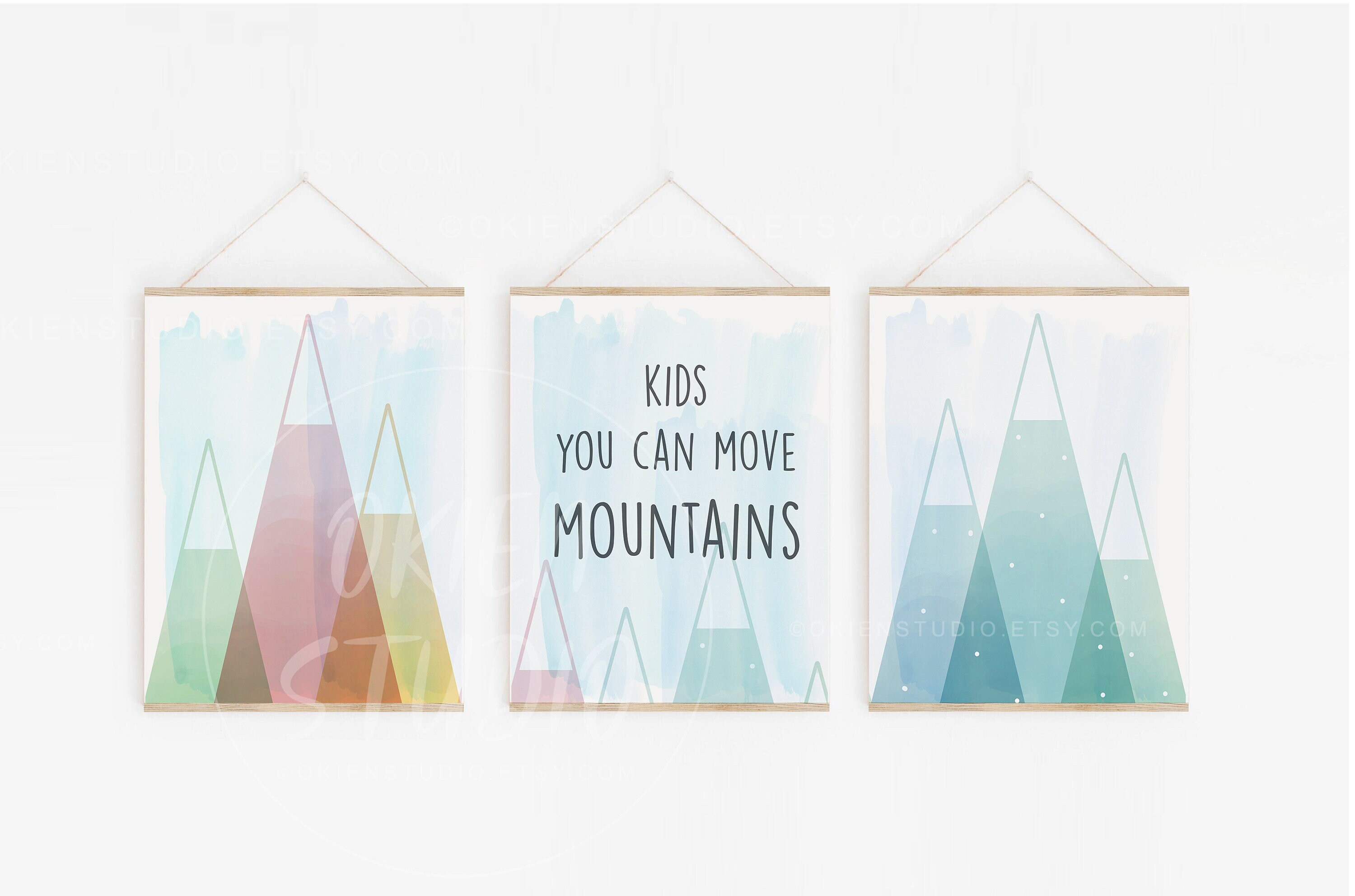 You Can Move Mountains Mountain Wall Art Kids Wall Decor - Etsy