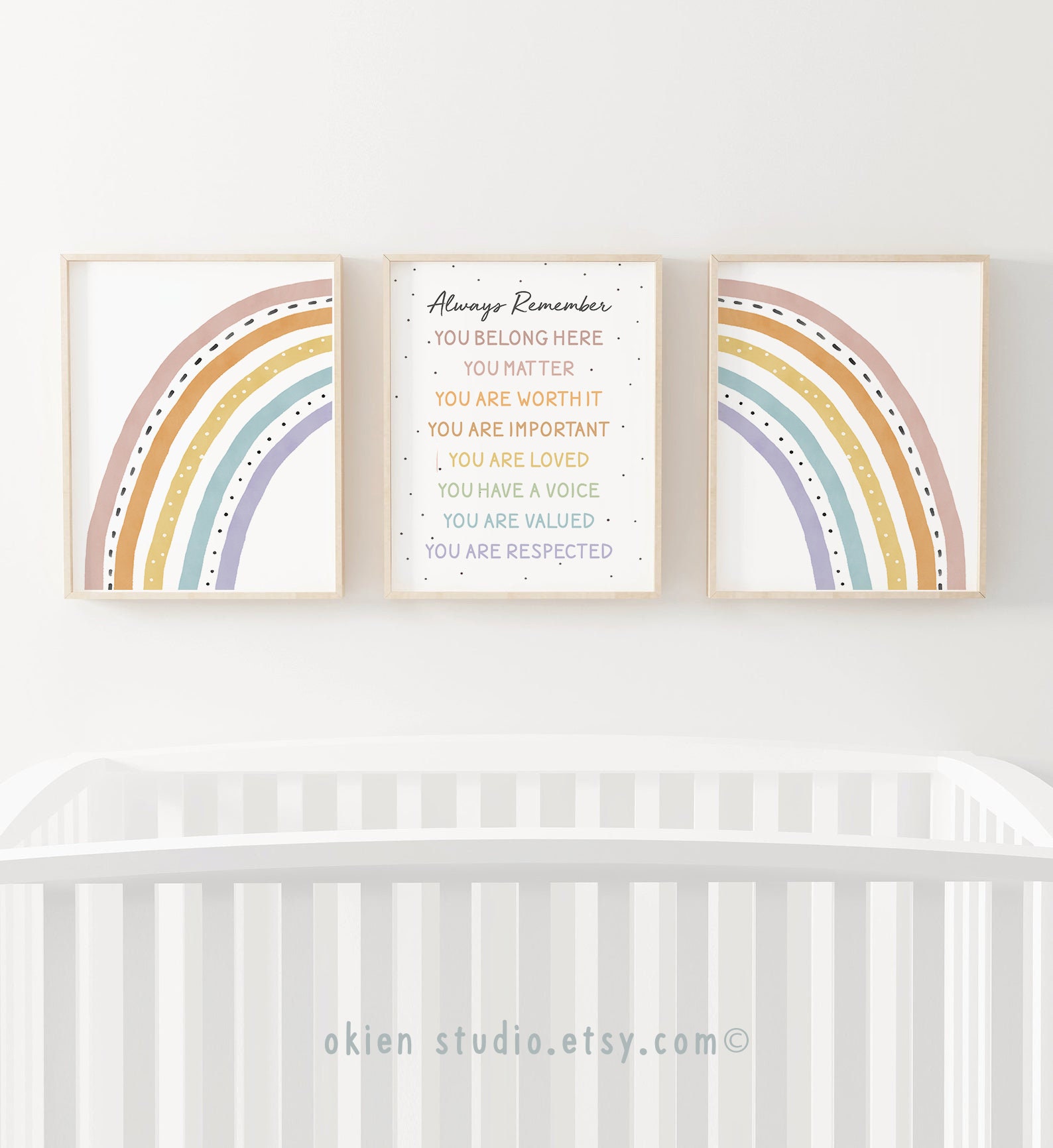 Always Remember Poster Pastel Rainbow in This Room Sign | Etsy