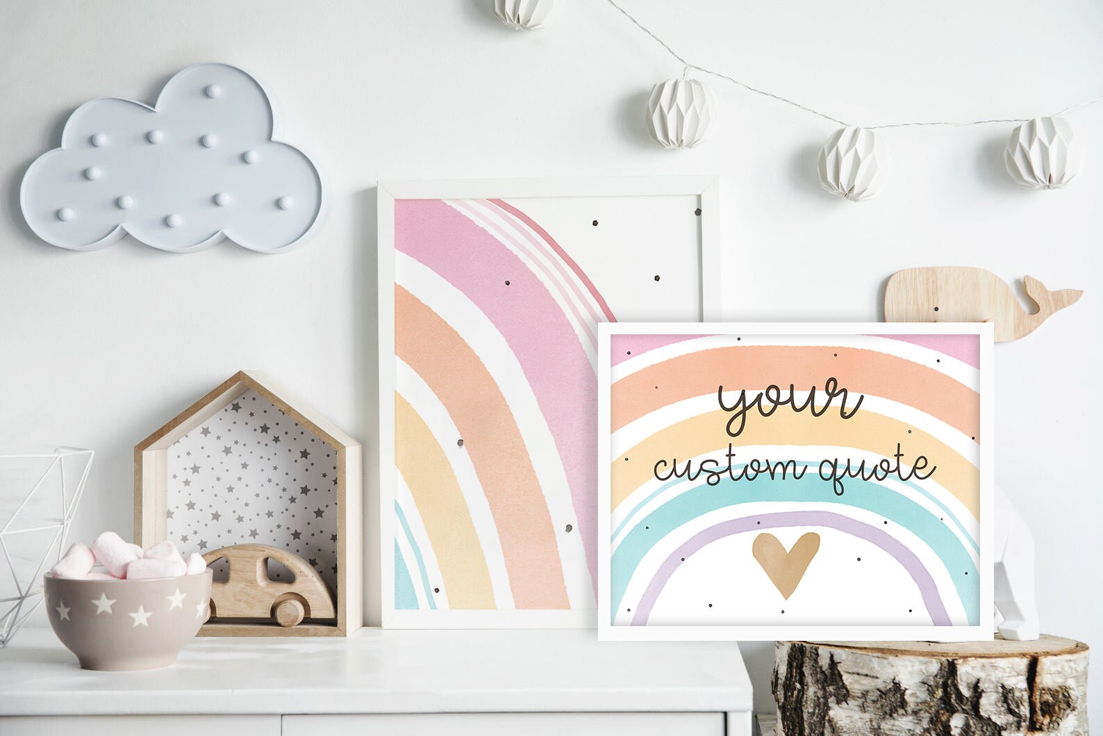 Pastel Rainbow Wall Decal for Girl Girl Room Decor Boho - Etsy