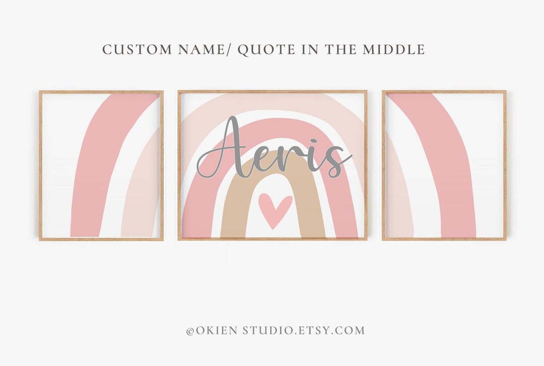 Pastel Rainbow Wall Decal for Girl, Girl Room Decor, Boho Nursery Decor ...