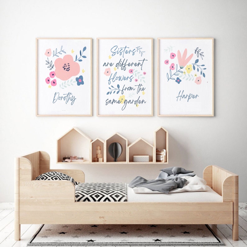 Sisters Wall Art Sisters Are Flowers From the Same Garden | Etsy