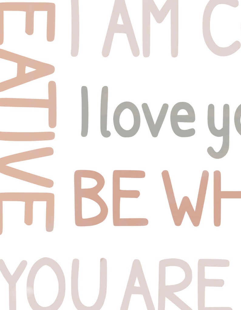 Positive Affirmations Wall Art Boho Wall Art Be Happy - Etsy