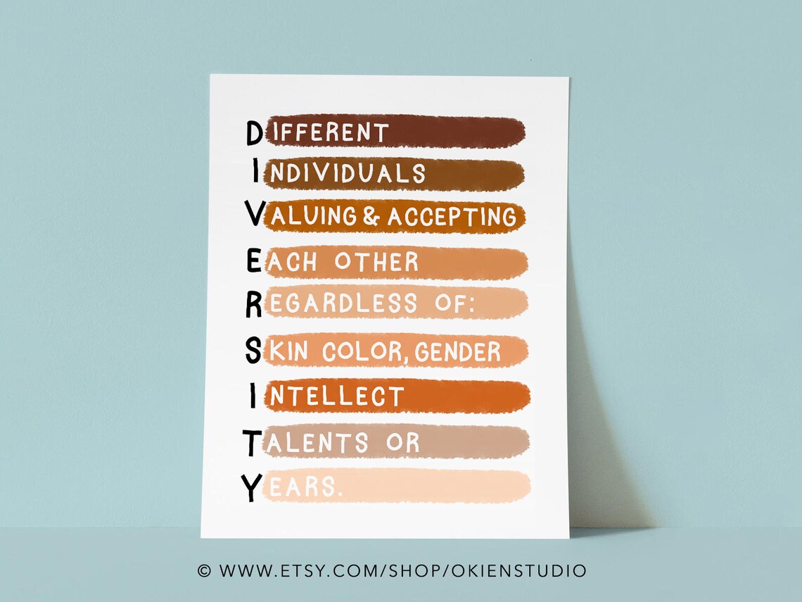 Diversity Quote Art Print Diversity Wall Art Classroom | Etsy