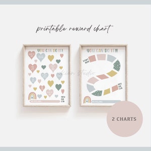 Boho Reward Chart, Printable Behavior Chart, Girl's Sticker Chart ...