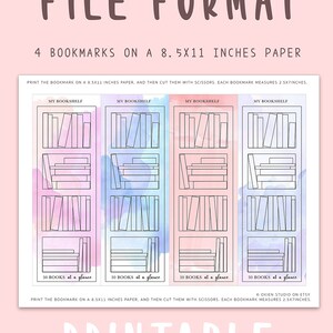 12 Colors, Bookmark Printable, Reading Tracker, Bookmark Coloring, 30 ...