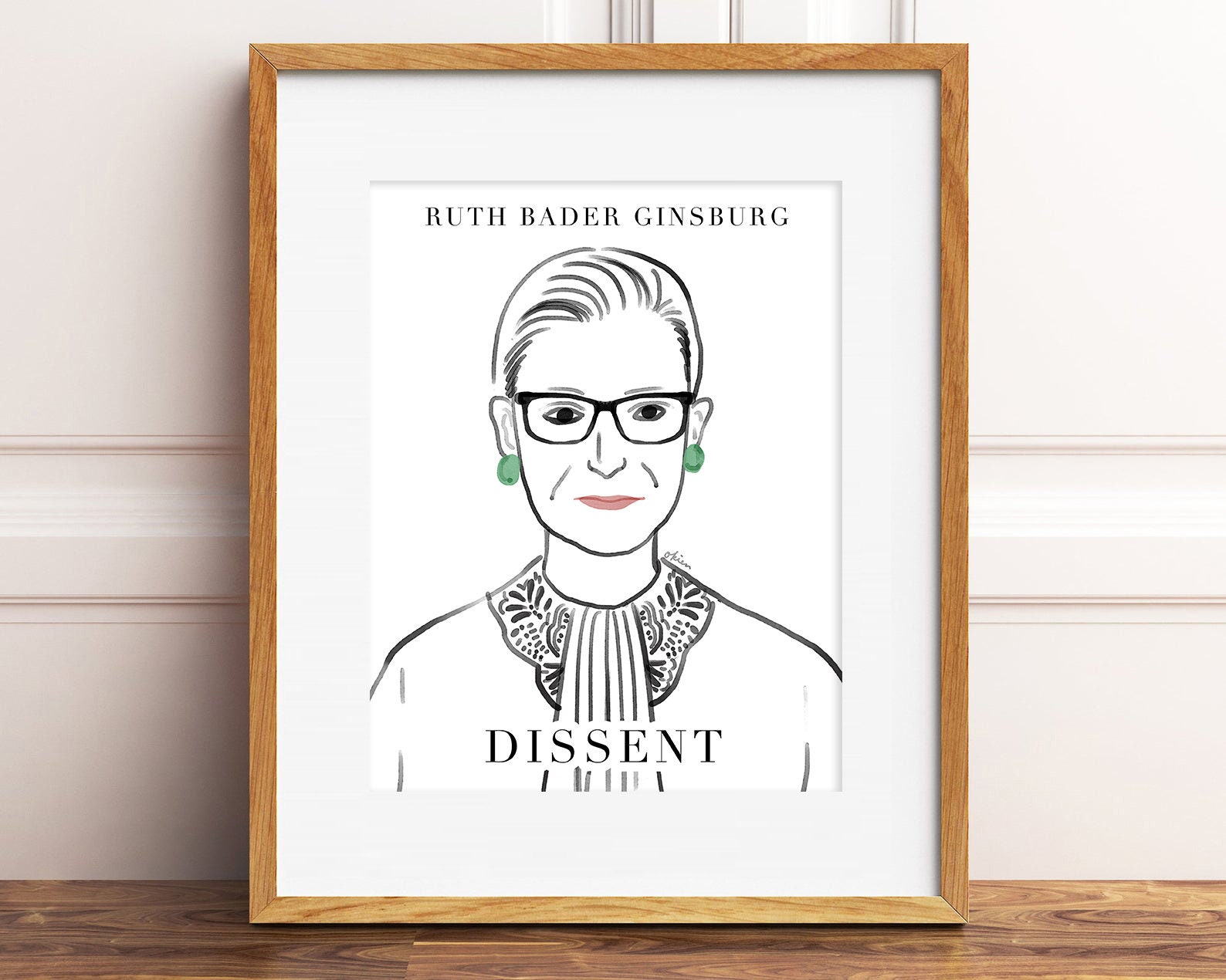 Ruth Bader Ginsburg Print Ruth Bader Ginsburg Portrait RBG | Etsy
