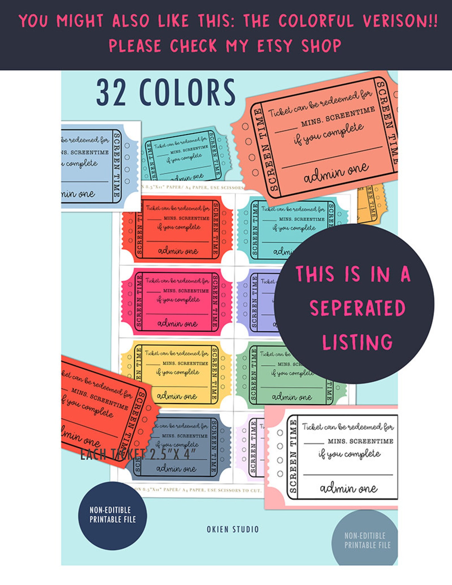 Printable Screen Time Reward System Printable Chores Card - Etsy