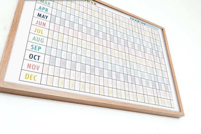 Giant 365-day Wall Calendar: Yearly Habit Tracker (digital Download) - Etsy