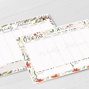 Floral Weekly Planner Printable: Christmas Schedule (PDF) - Etsy
