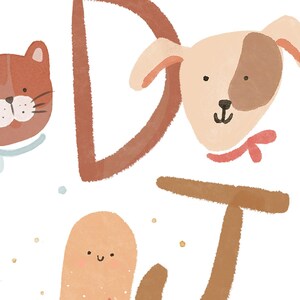 Boho Animals Nursery Wall Art, Alphabet Nursery Prints, Boho Animal ...