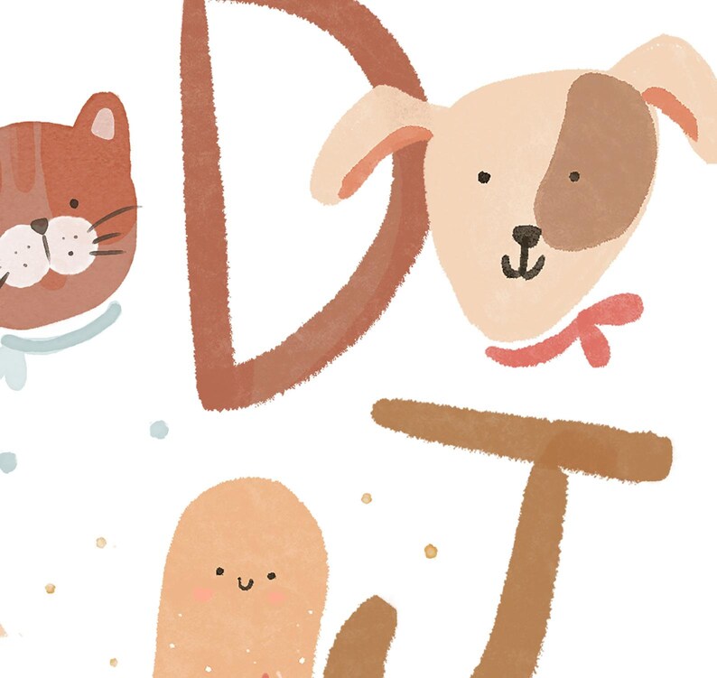 Boho Animals Nursery Wall Art Alphabet Nursery Prints Boho | Etsy