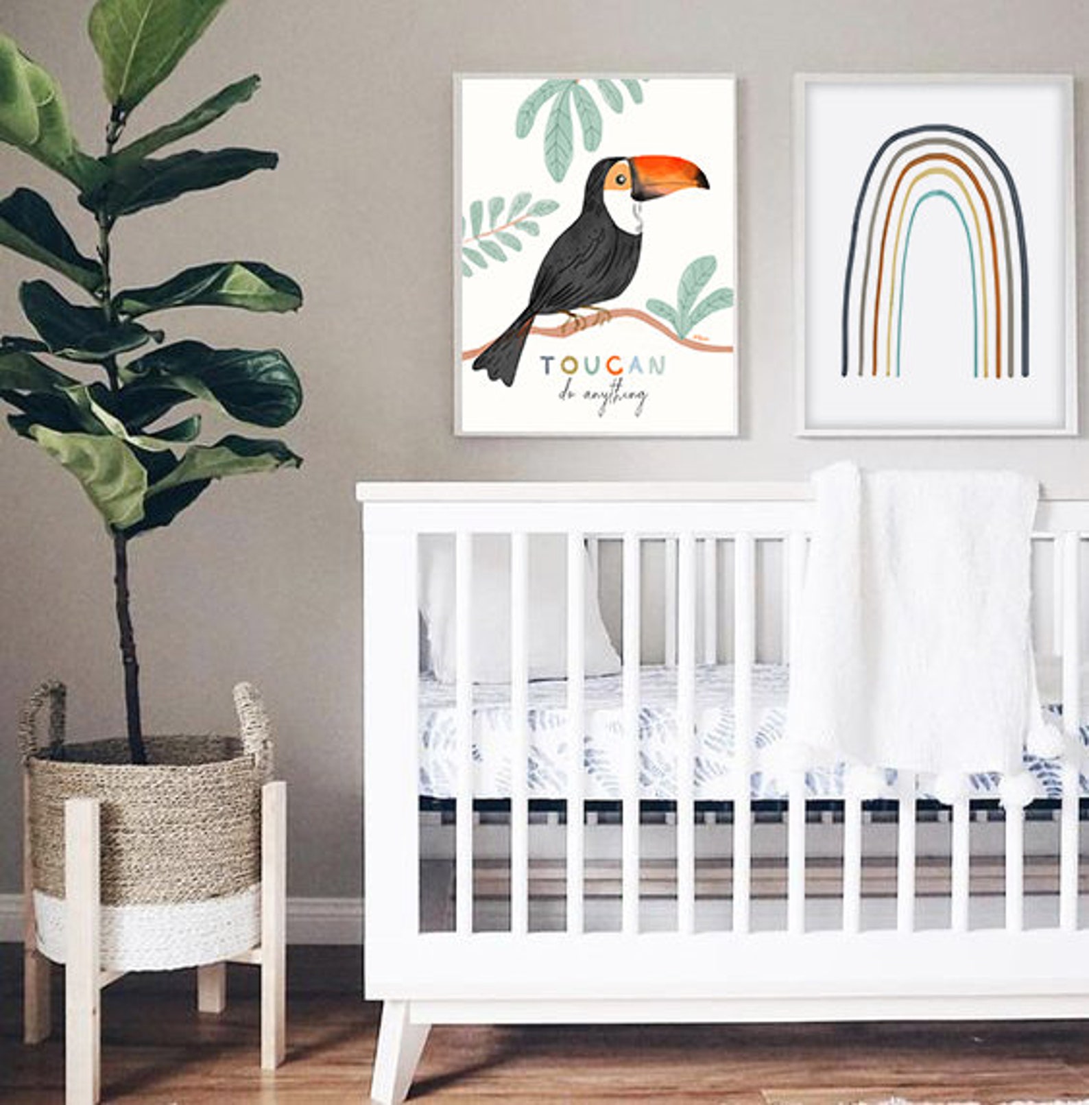 Toucan Print Toucan Bird Poster You Can Do It Rainbow and - Etsy