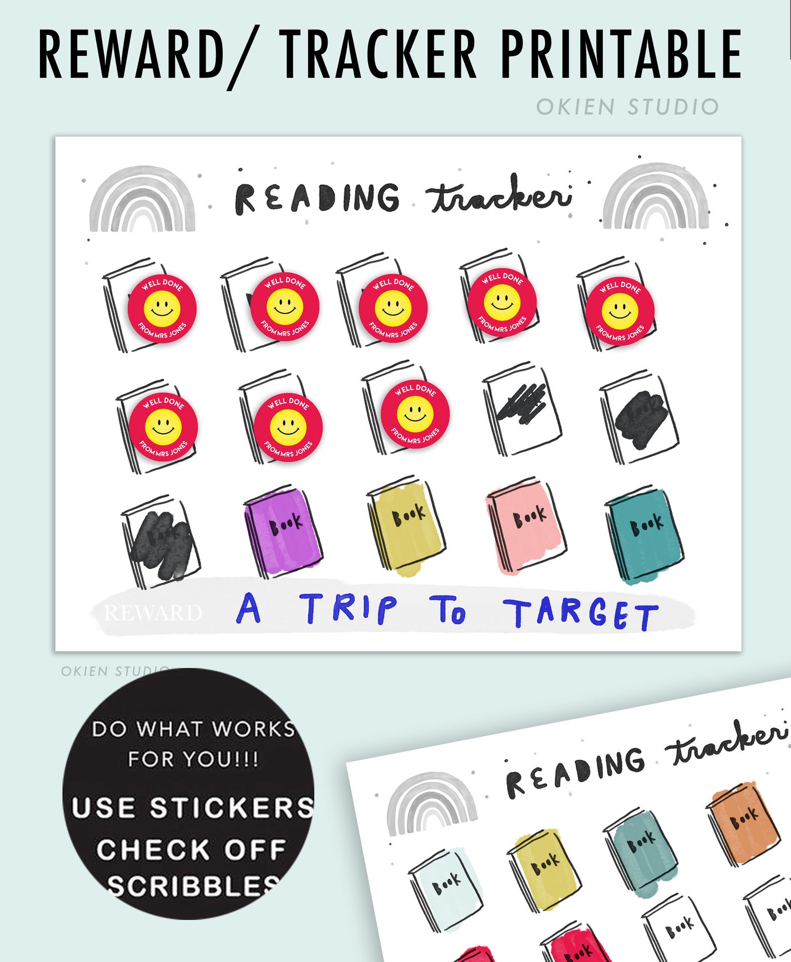 Reading Reward Card, Reading Sticker Reward Card, Reading Log Reward ...