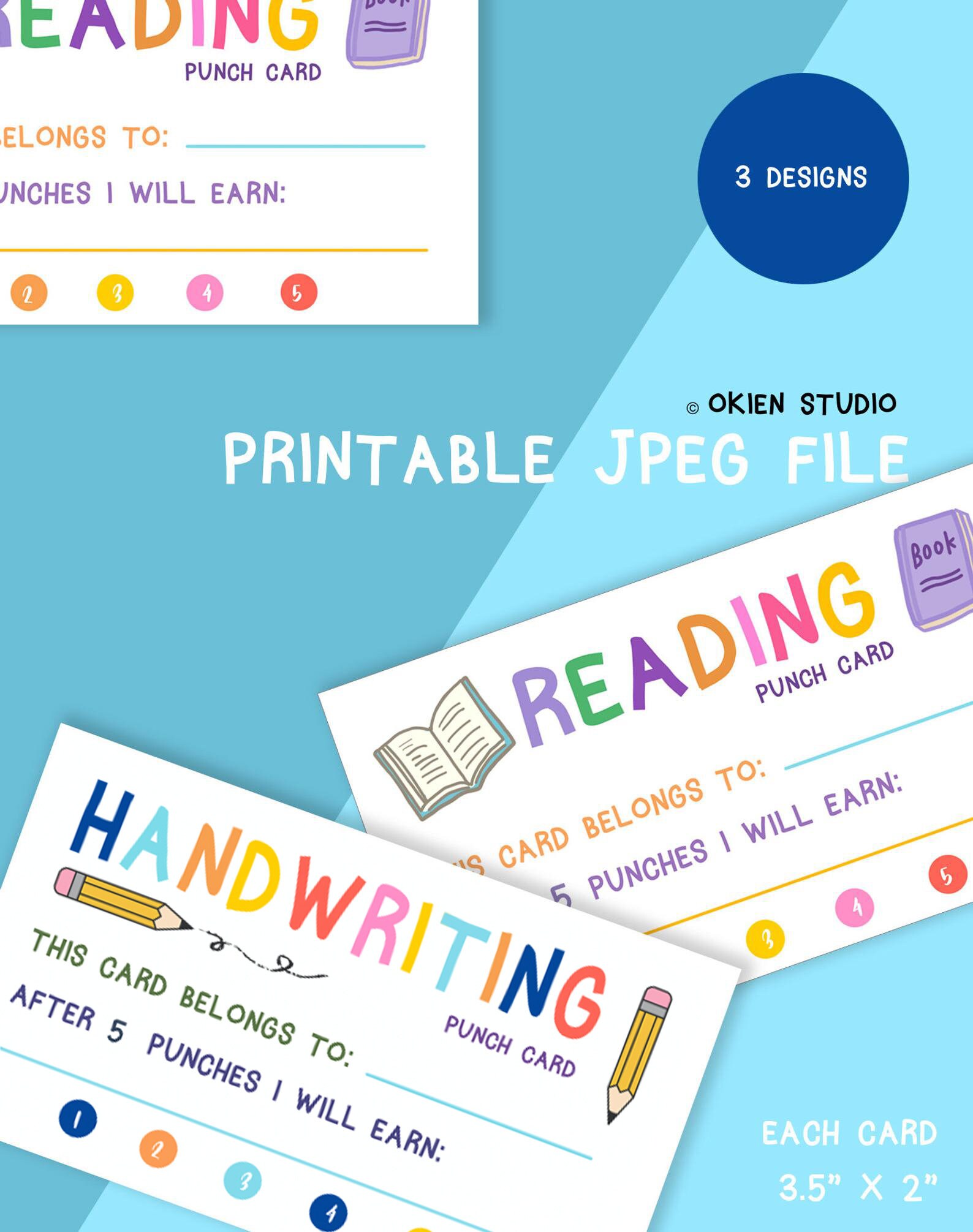 Printable Reward Punch Card Math Facts Reading Reward Card - Etsy Australia