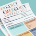 Editable Emergency Contact Sheet PDF, Emergency Contact List, Editable ...