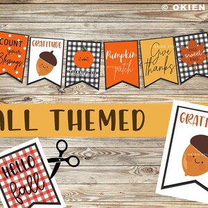 Fall Classroom Banner Printable: Thanksgiving Autumn Decor (PDF) - Etsy