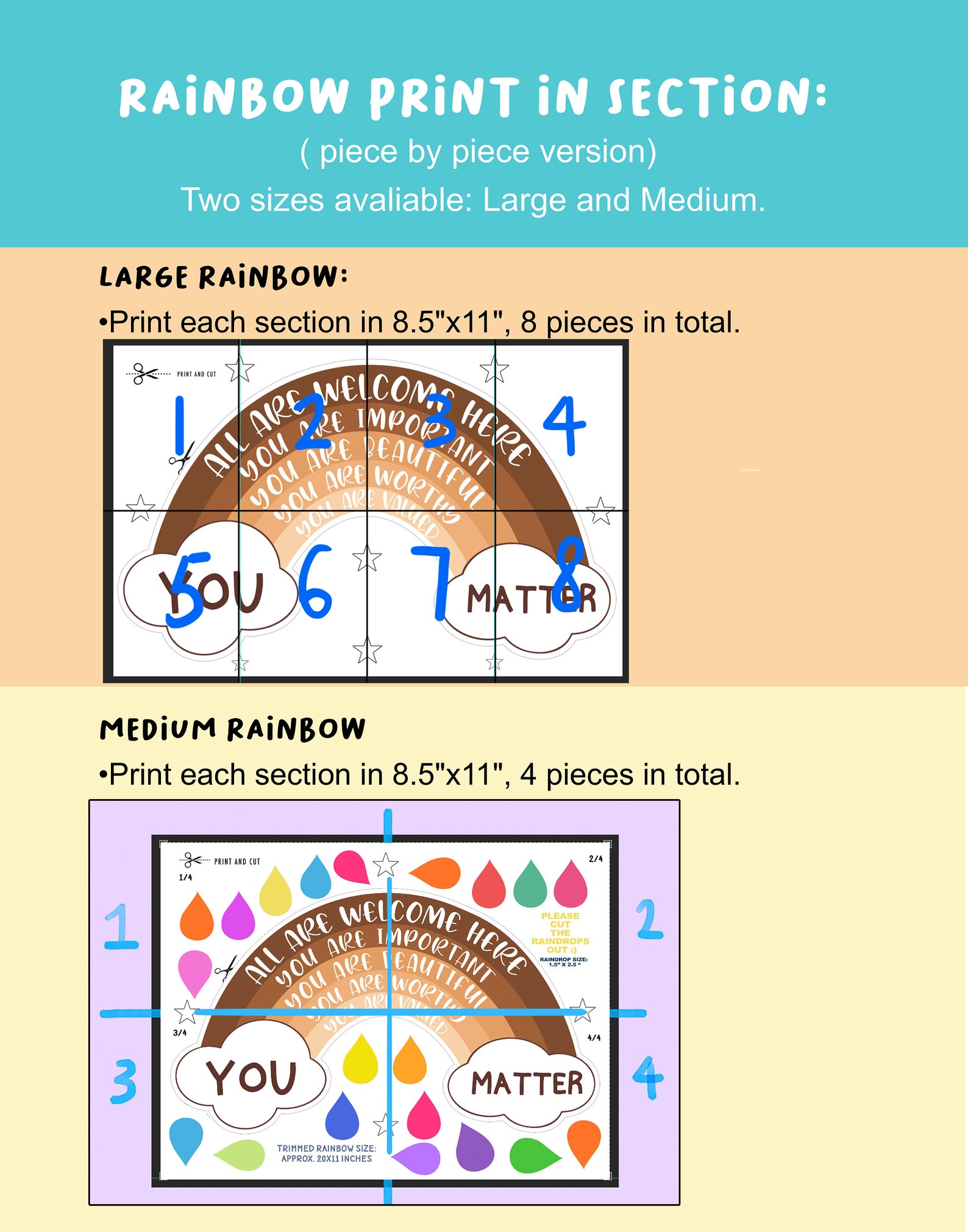 Diversity Rainbow Bulletin Board Decor: Positive Affirmations Classroom ...