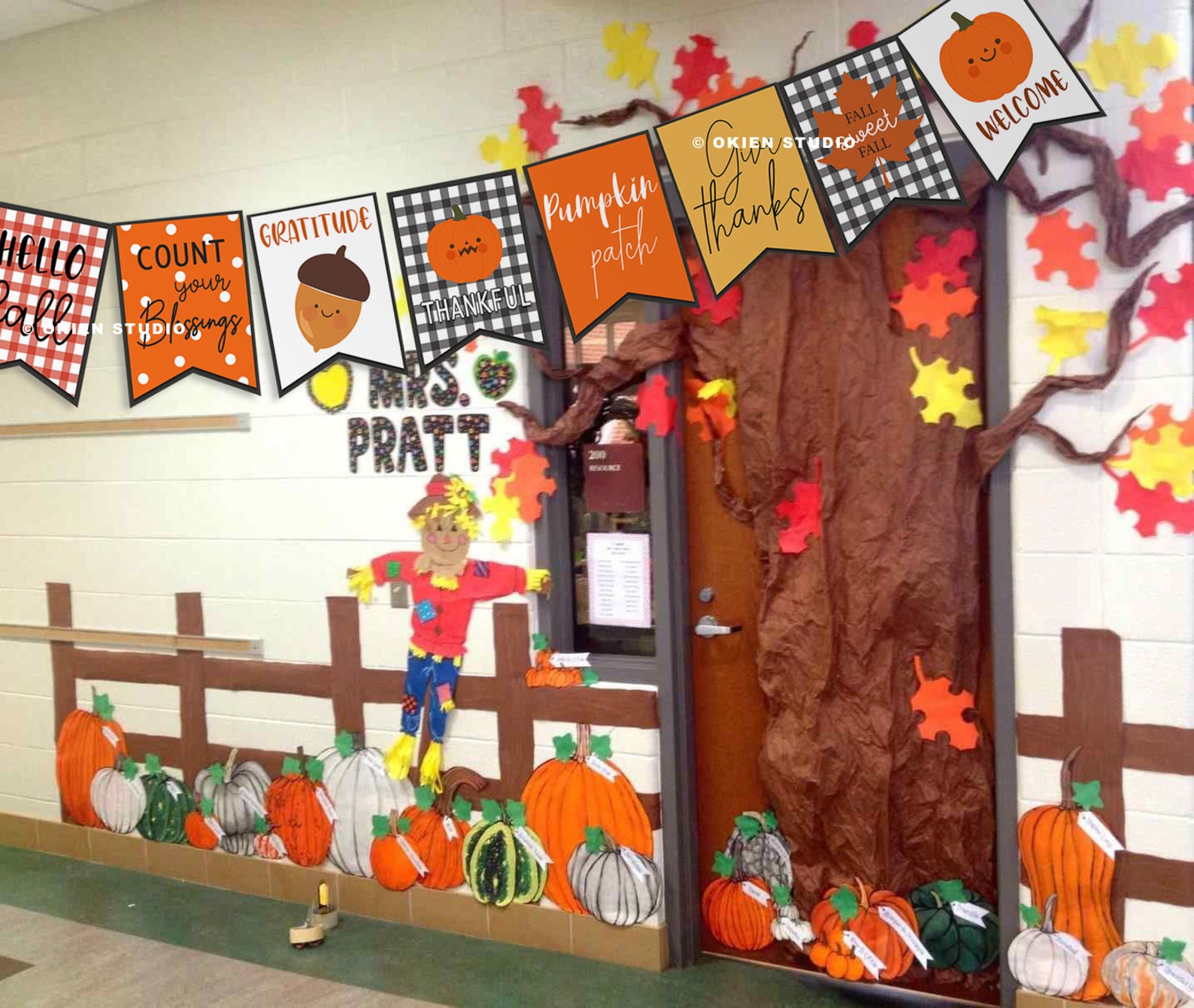 Fall Classroom Banner Printable: Thanksgiving Autumn Decor (PDF) - Etsy