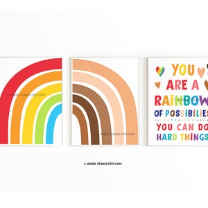You Are a Rainbow of Possibilities Sign, Diversity Rainbow Poster ...