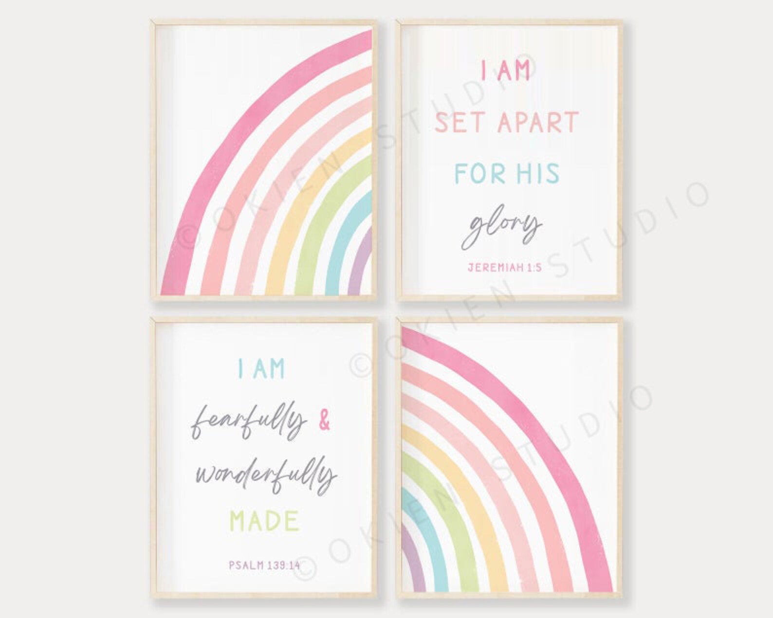 Nursery bible verse wall art Boho christian art Scripture | Etsy