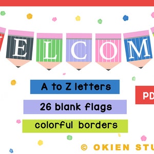 Welcome Classroom Decor, Bulletin Board Letters, Bulletin Board ABC ...