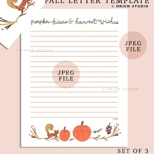 Fall Letter Template, Autumn, October Planner Printable, Halloween ...