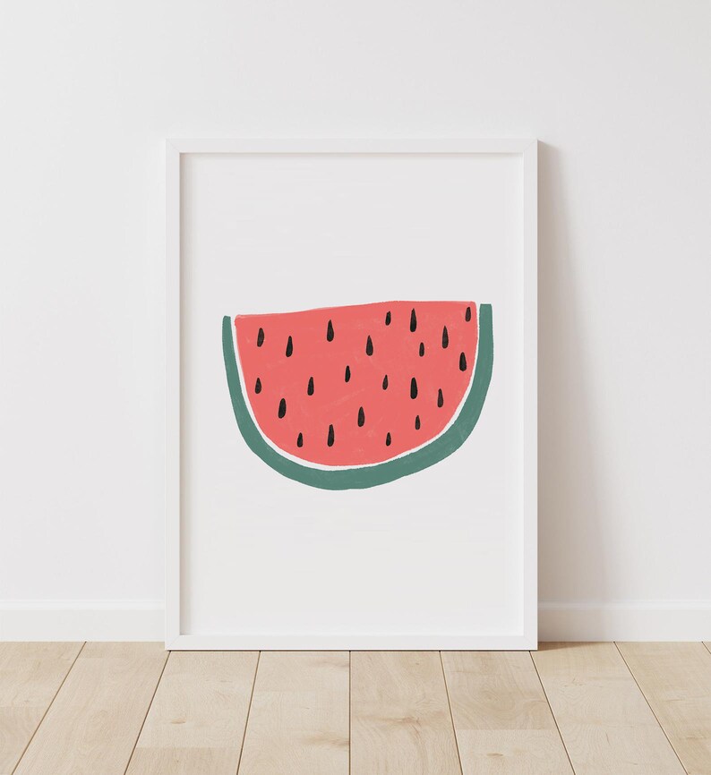 Watermelon Wall Art Watermelon Art Printable Watercolor | Etsy