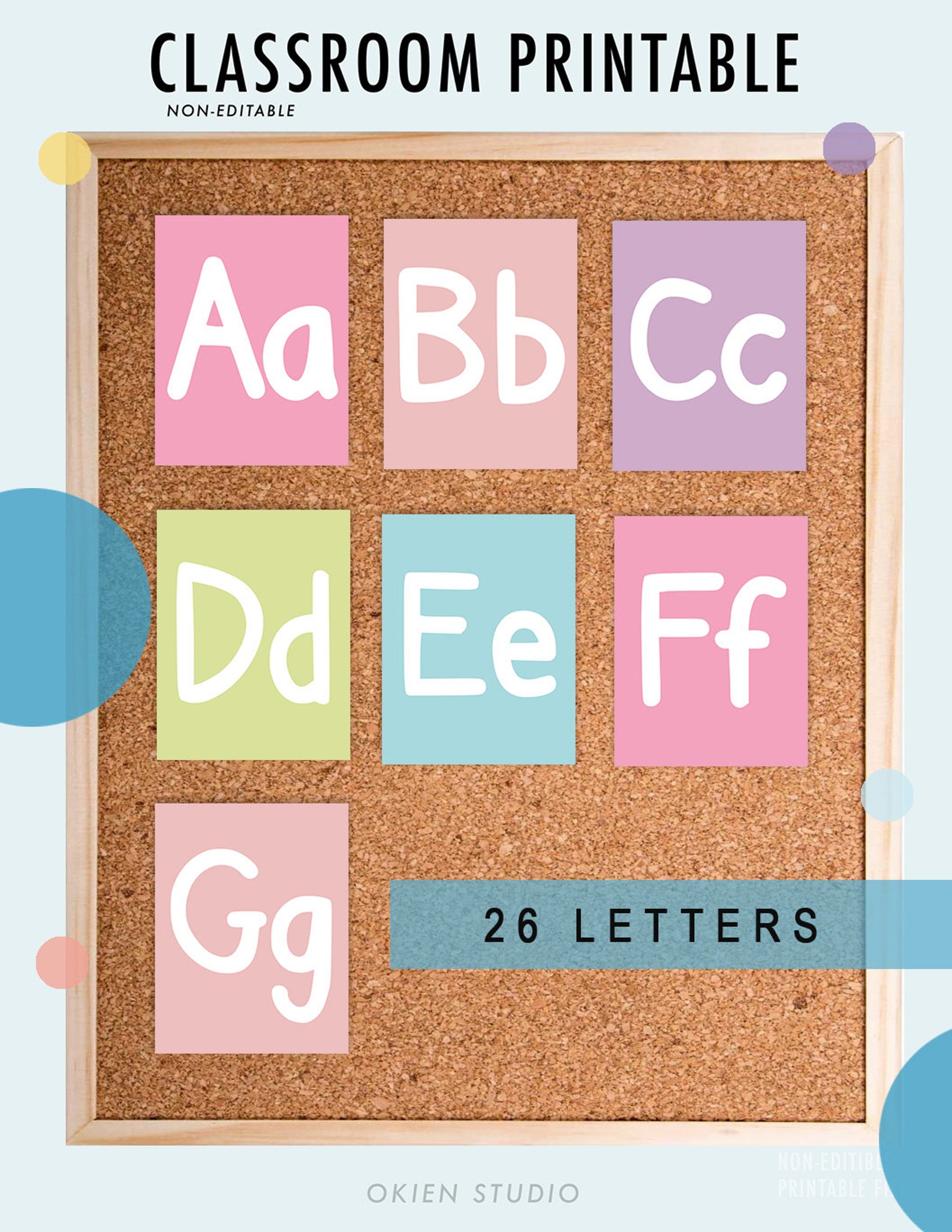 Positive Affirmations Cards Wall Art Alphabet Letters for - Etsy