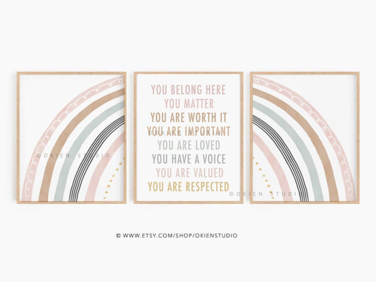 Boho Rainbow in This Room Neutral Rainbow Nursery Decor | Etsy