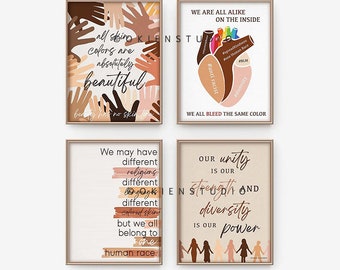 Diversity Classroom Posters Diversity Rainbow Inclusion - Etsy