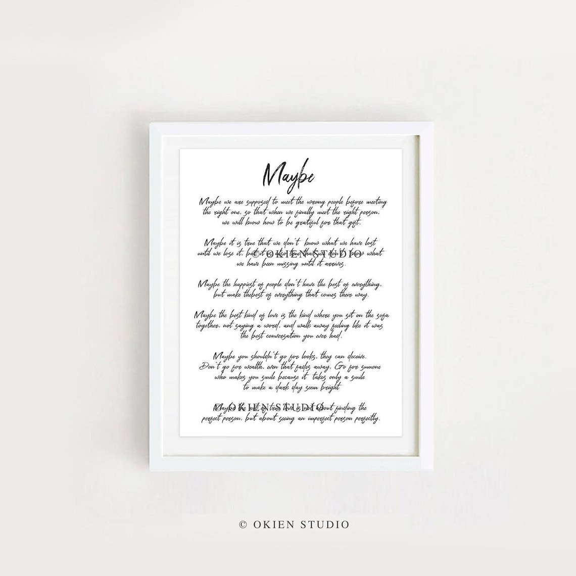 Maybe Love Poem Print Digital Art Romantic Poetry Maybe - Etsy