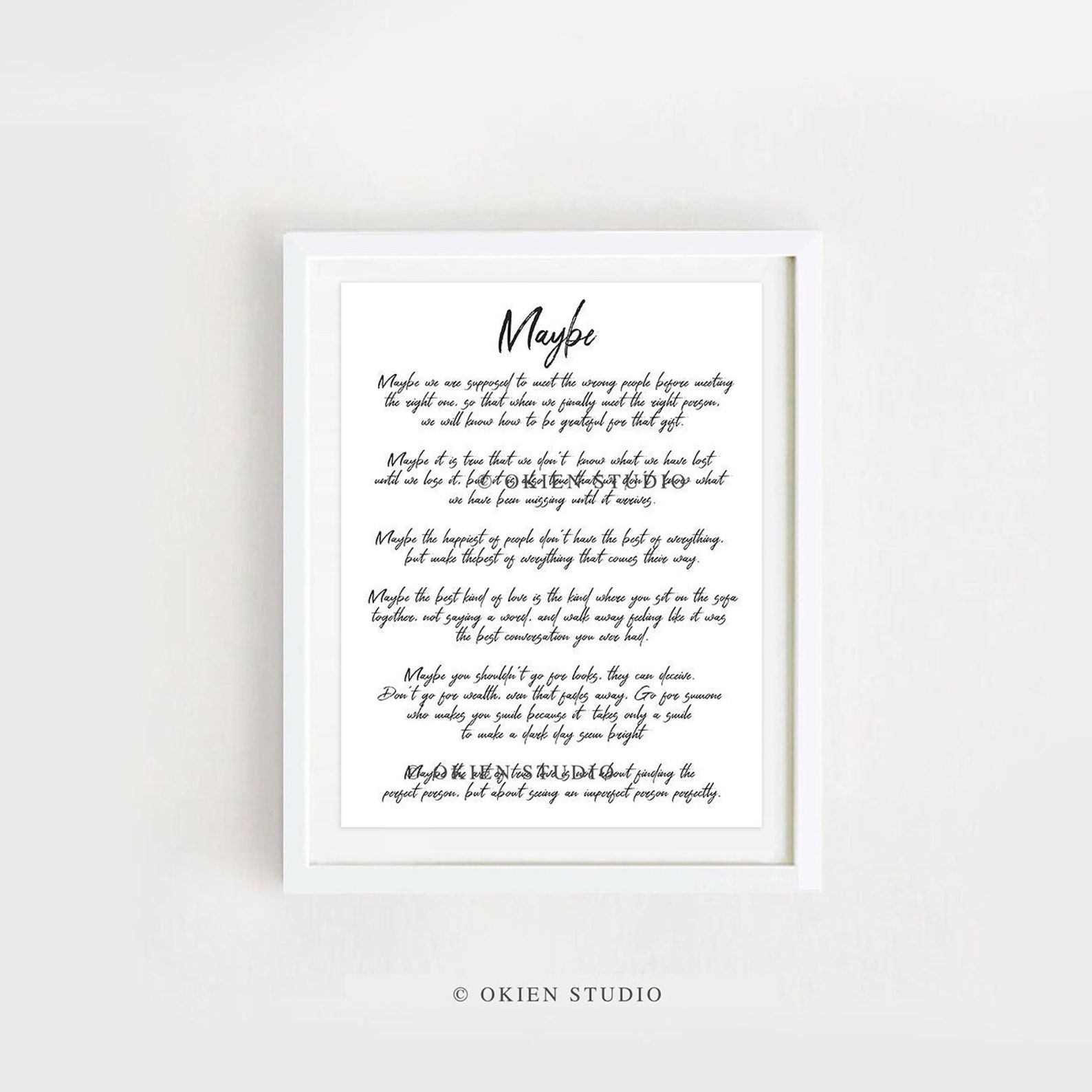 Maybe Love Poem Print Digital Art Romantic Poetry Maybe - Etsy