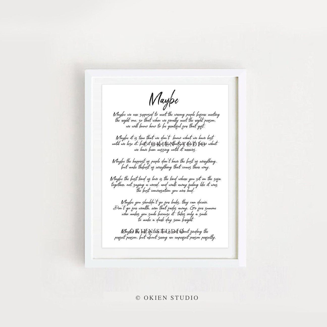 Maybe Love Poem Print Digital Art Romantic Poetry Maybe - Etsy