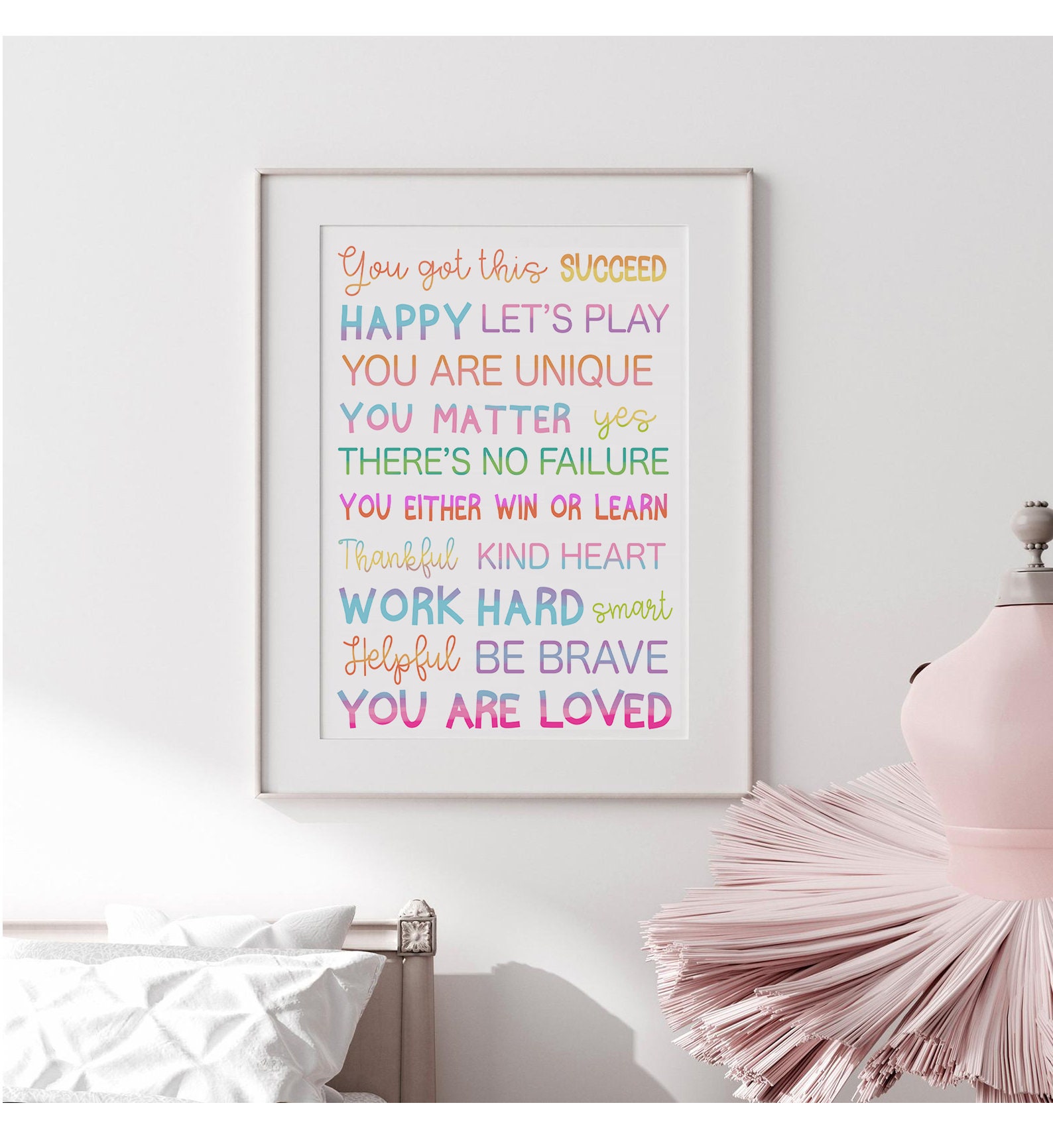 Affirmation Wall Art Positive Affirmation Girls Nursery - Etsy