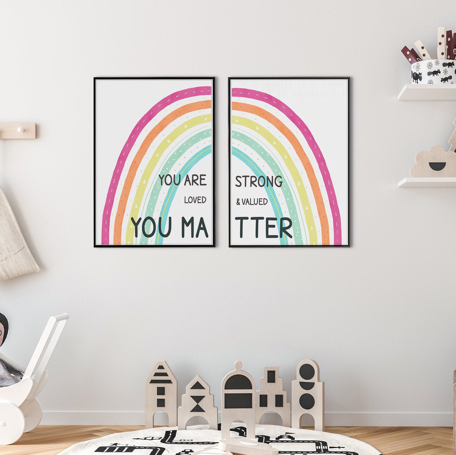 Rainbow Poster Classroom Printable Positive Affirmations - Etsy